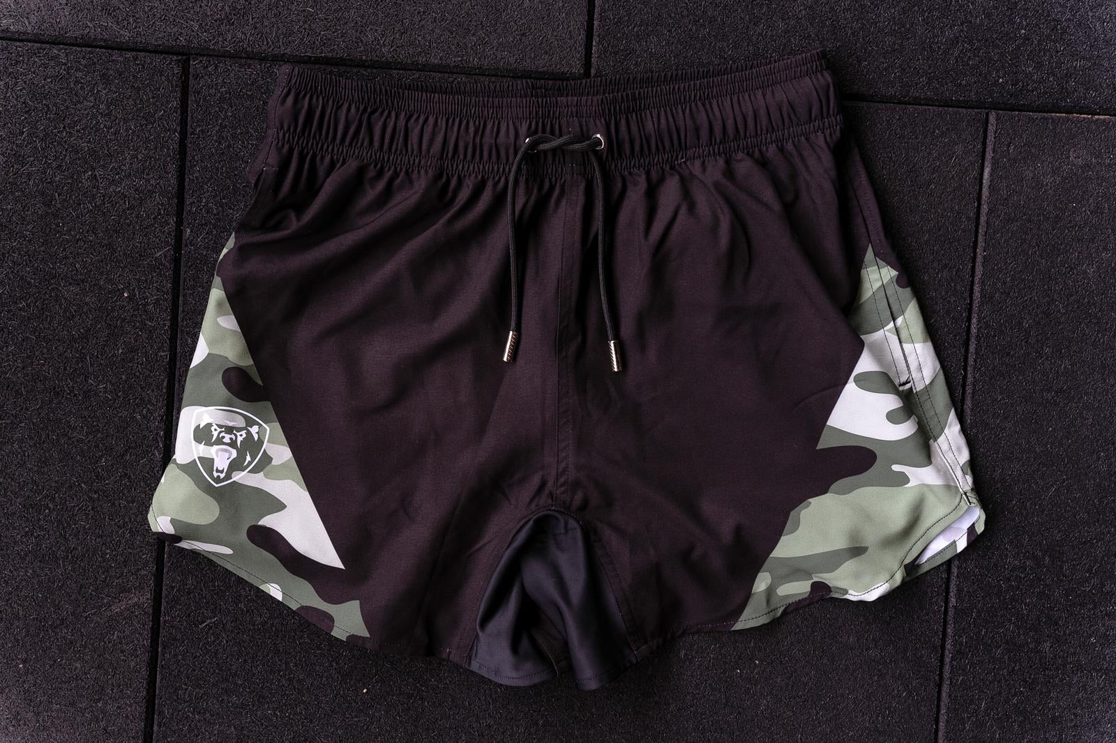 Black/Camo Training Shorts - Athletic Fit – Bears Den Collective